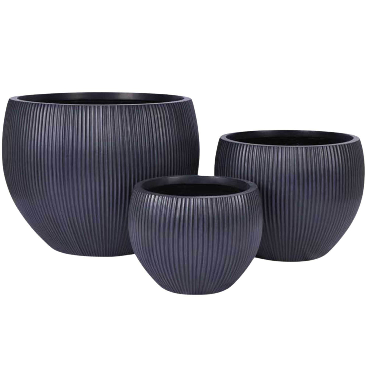 Grooveform Fluted Round GRC Planter – Adplants
