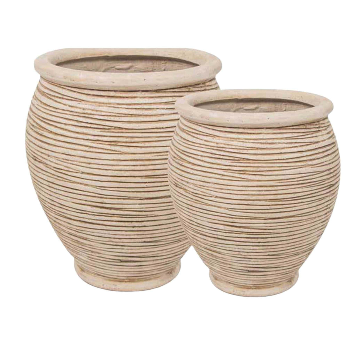 Tall Round Ribbed GRC Planter – Adplants